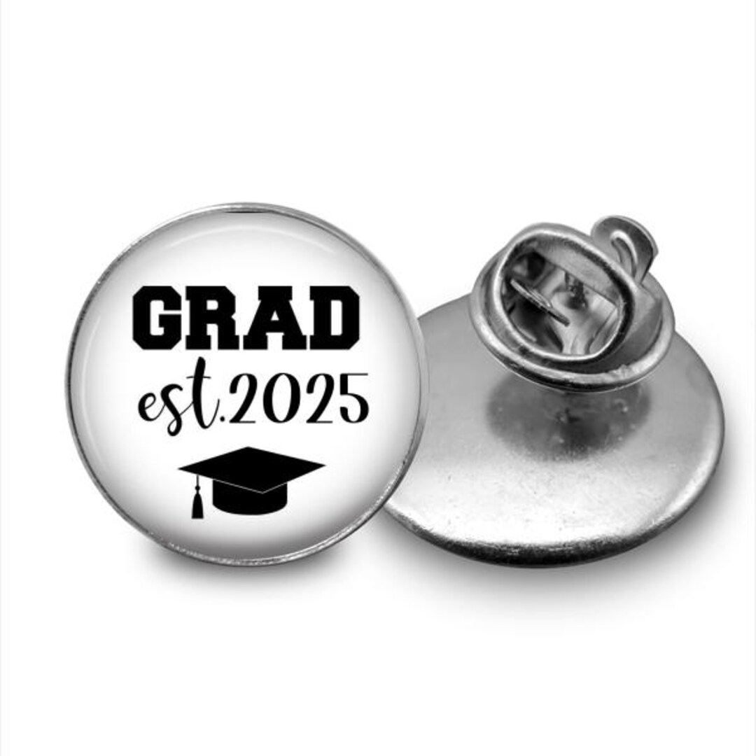 Graduation Tie Tack - Est. Year- Graduation Cap-grad. Est. 2025 - Tie ...