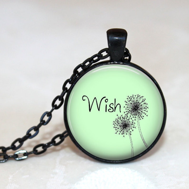 WISH Message Pendant Necklace or Key Chain Choice of 4 | Etsy