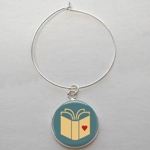 Book Lovers, Book Club Wine Charm Set of 6, 8, 10 or 12 - Etsy