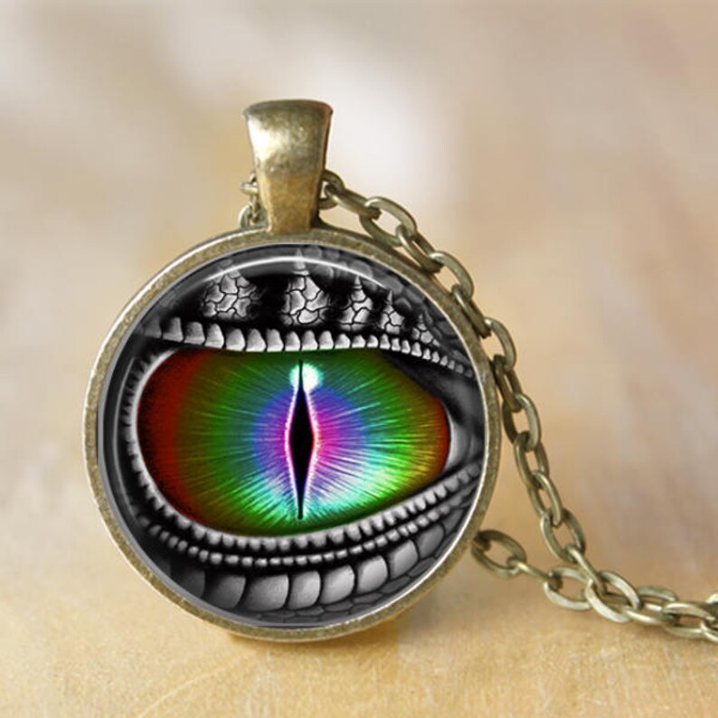 Rainbow Dragon's Eye Pendant Necklace or Key Chain - Etsy