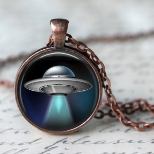 It Came From Outer Space - UFO Necklace, Pendant or Key Chain - Aliens ...