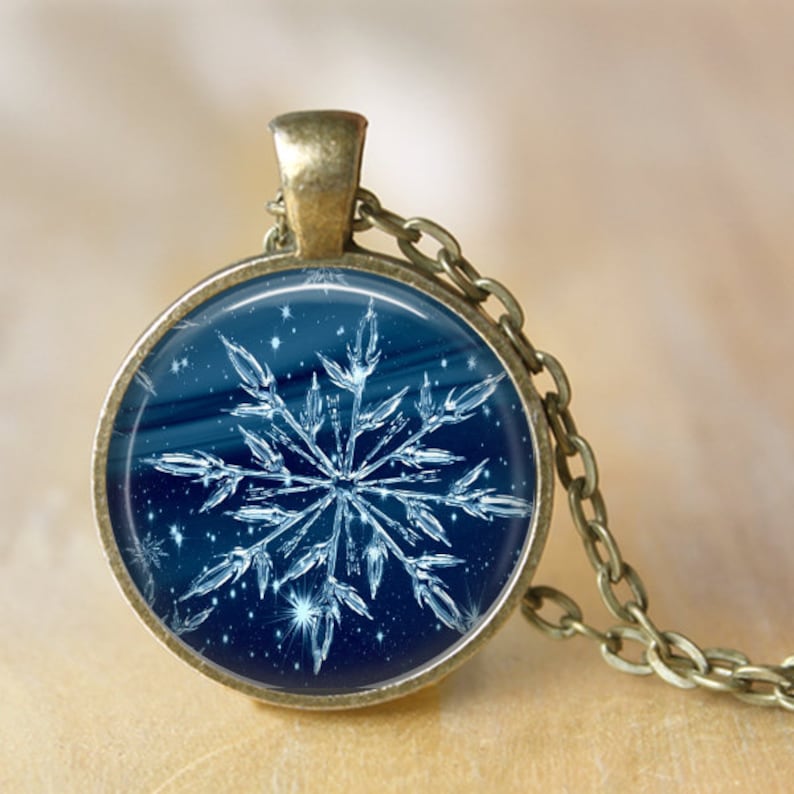 Ice Crystal Pendant, Necklace or Key Chain-snowflake Necklace,holiday ...