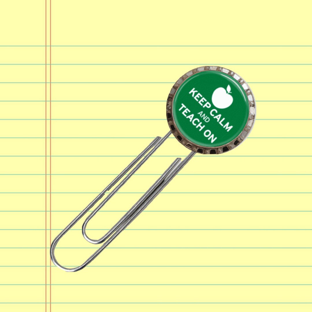 Keep Calm and Teach on - Jumbo Paper Clip Bookmark - Teacher Gift - Etsy
