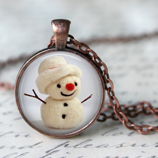 Snowman Necklace - Etsy