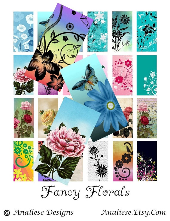 Fancy Florals Instant Download Digital Collage Sheet 1 | Etsy