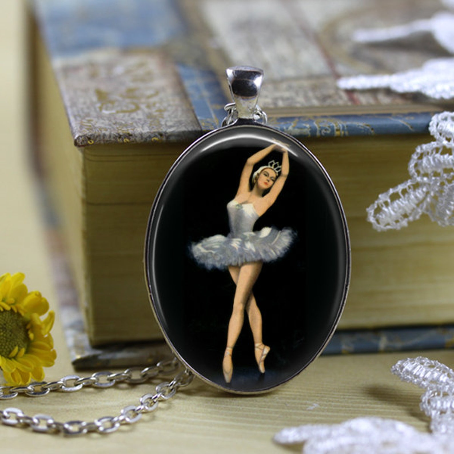 Ballerina Necklace Pendant or Key Chain Ballet Pendant - Etsy