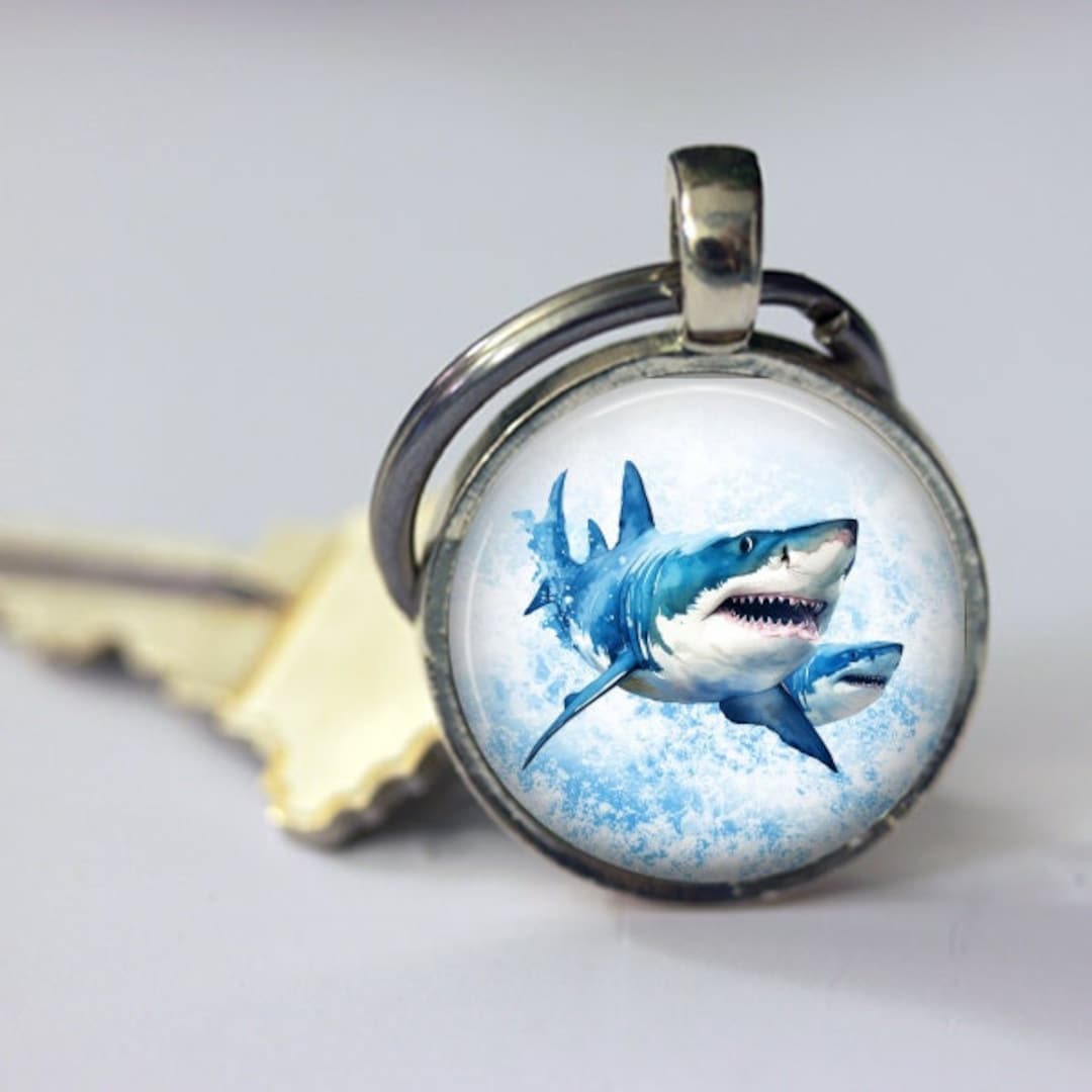 Shark Pendant, Shark Necklace, Shark Key Chain, Sharks, Ocean, Sea Life ...
