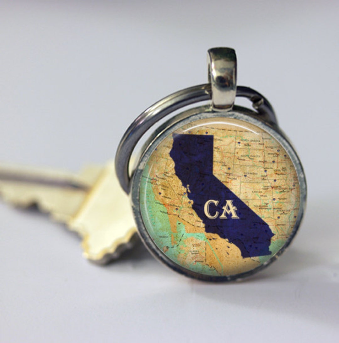Personalized Custom State Map Pendant, Necklace or Key Chain - Choice ...