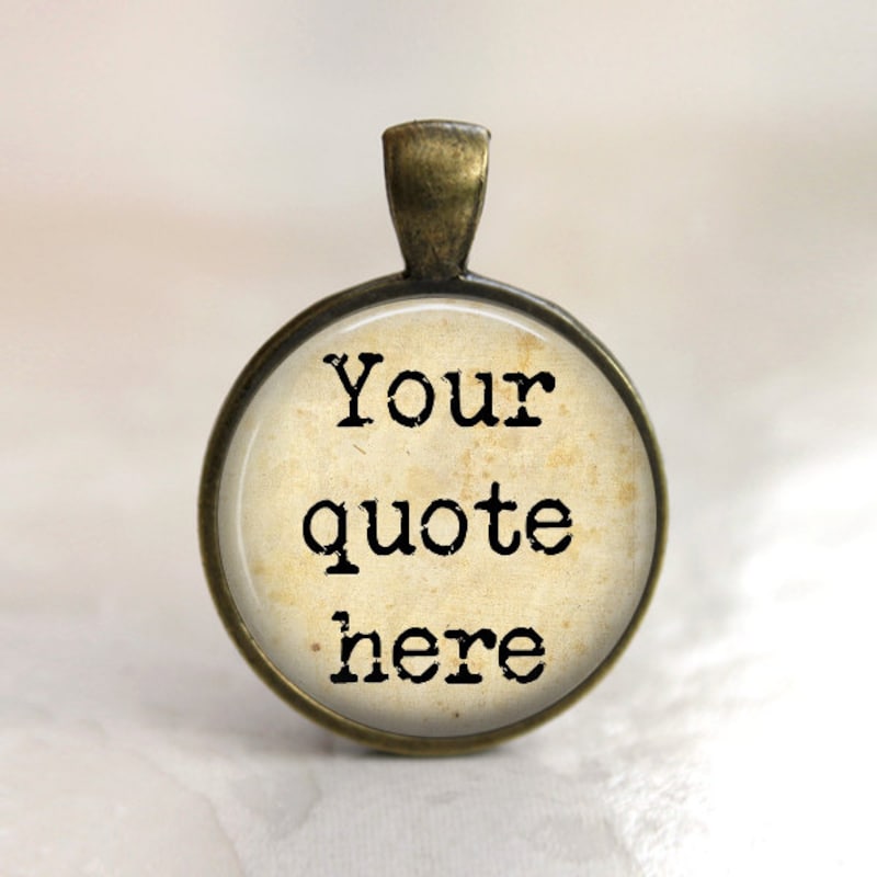 Quote Pendant - Etsy