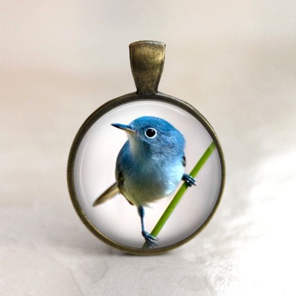 Tiny Blue Bird Pendant Necklace or Key Chain Choice of - Etsy