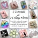 2 Tutorial Combo Pack With 2 Digital Collage Sheets - Instant Download ...