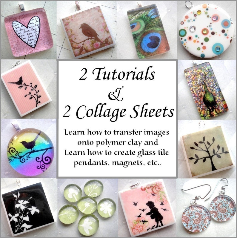 2 Tutorial Combo Pack With 2 Digital Collage Sheets Instant - Etsy
