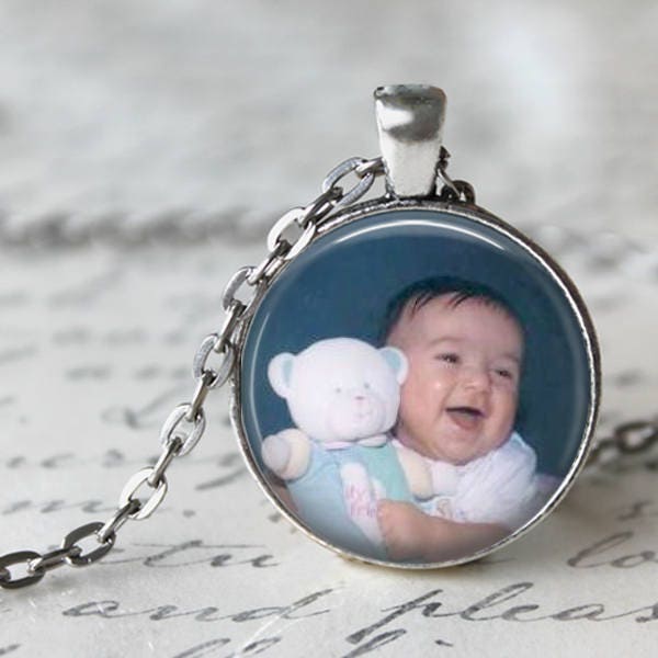 Personalized Custom Photo Pendant Necklace or Key Chain | Etsy