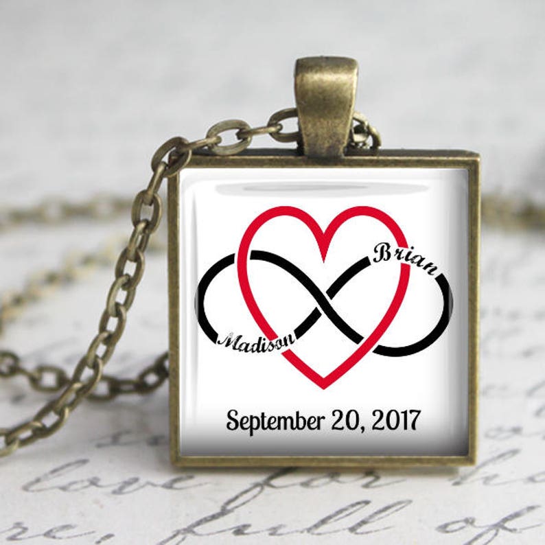Custom Infinity Symbol With Names and Date or Saying | Etsy
