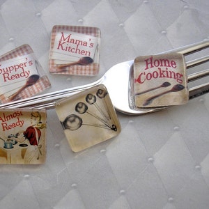 Mama's Kitchen - Glass Tile Magnet Set, Kitchen Magnet Set, Cooking ...