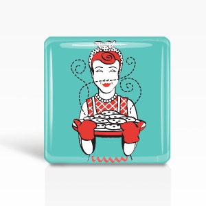 Retro Kitchen- Glass Tile Magnet Set - Etsy