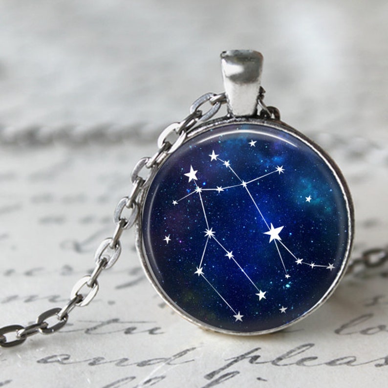 Zodiac Constellation Pendant Necklace or Key Chain Choice - Etsy