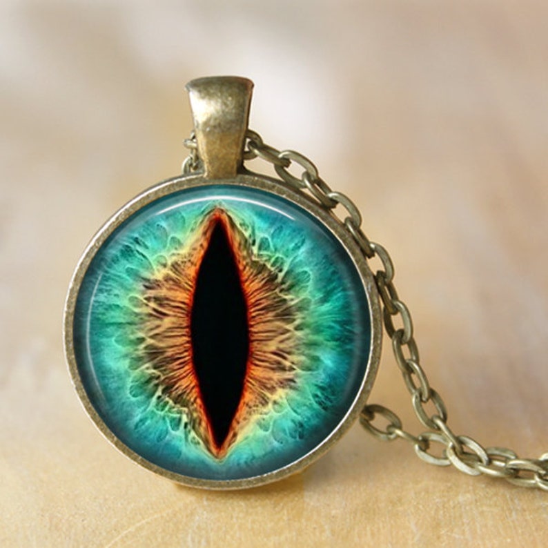 Turquoise Cat's Eye Pendant, Necklace or Key Chain - Choice of Silver ...