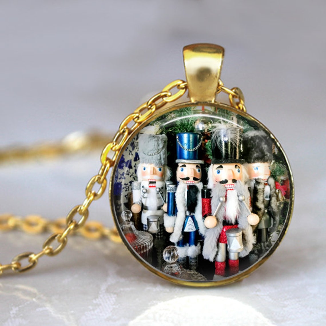 Christmas Nutcracker Pendant Necklace or Key Chain,christmas Necklace ...