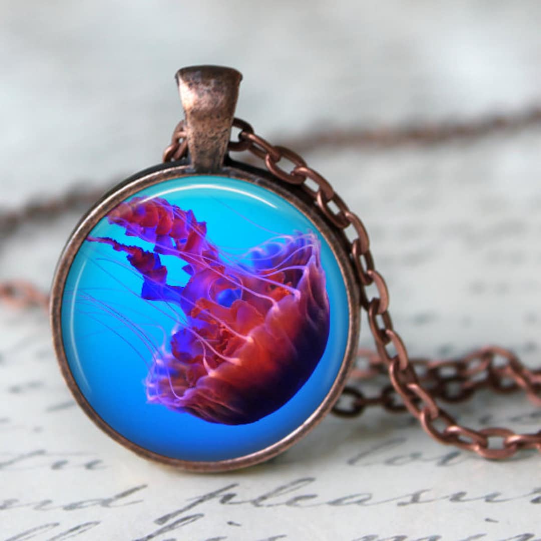 Beauty of the Deep - Jellyfish Pendant, Necklace or Key Chain - Ocean ...