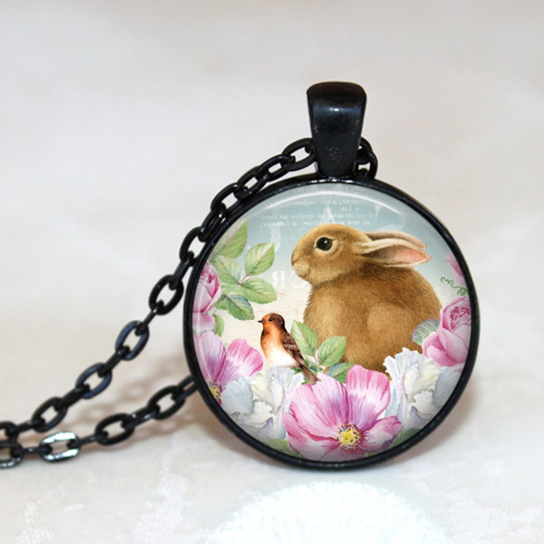 Bunny Necklace, Easter Necklace, Bunny Pendant, Rabbit Necklace, Rabbit ...