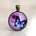 Pretty Purple Butterfly Pendant, Necklace or Key Chain in Your Choice ...