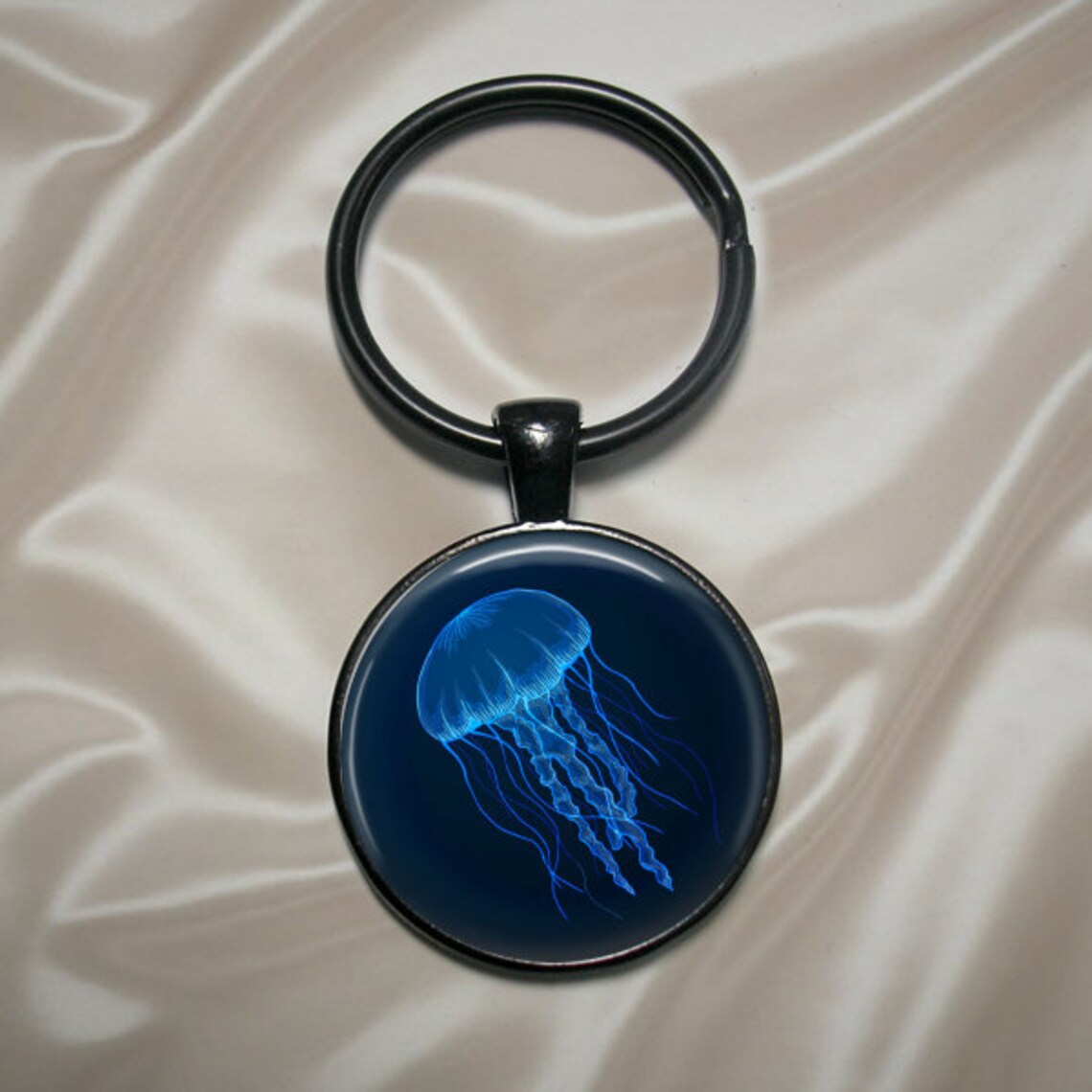 Deep Sea Jelly Jellyfish Pendant Necklace or Key Chain | Etsy