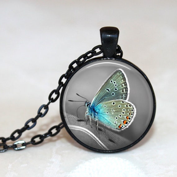 Simple Butterfly Pendant Necklace or Key Chain Choice of 4 | Etsy