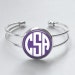 Custom Monogram Cuff Bracelet - Choice of Font and Color - Initials ...