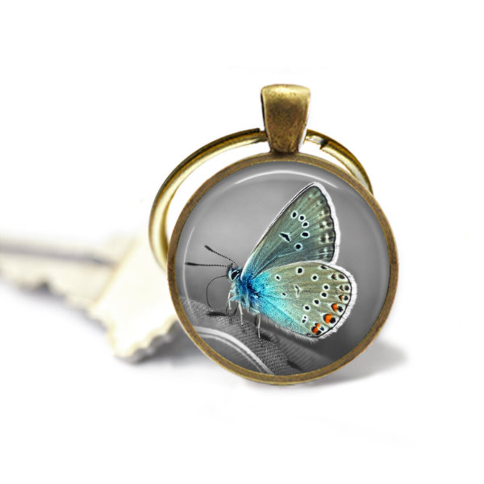 Simple Butterfly Pendant Necklace or Key Chain Choice of 4 | Etsy