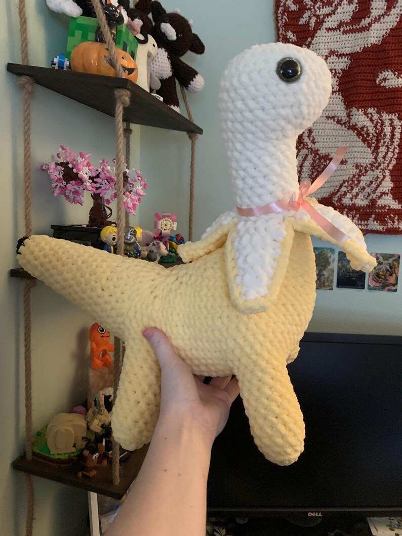 Bananasaurus Dinosaur Plush Crocheted Plush Stuffie - Etsy