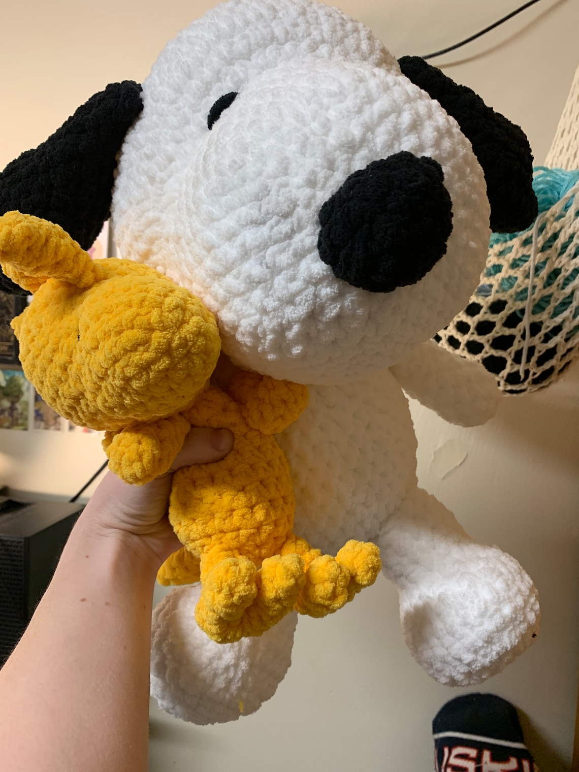 Big Snoopy Plush Crochet Stuffie Peanuts Plush - Etsy