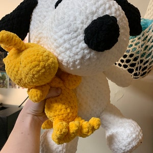 Big Snoopy Plush | Crochet Stuffie | Peanuts Plush - Etsy