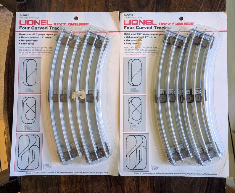 Lionel 027 Gauge Curved Tracks in Package - Etsy