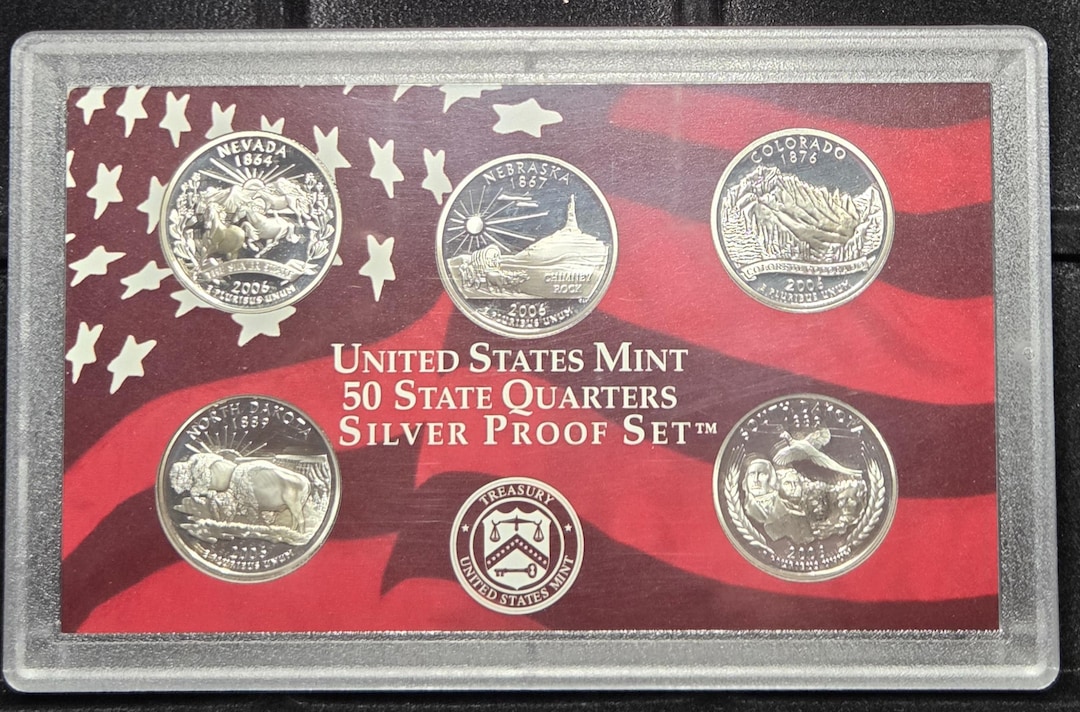 2006 US Mint SILVER State Quarters Set in Box COA - Etsy