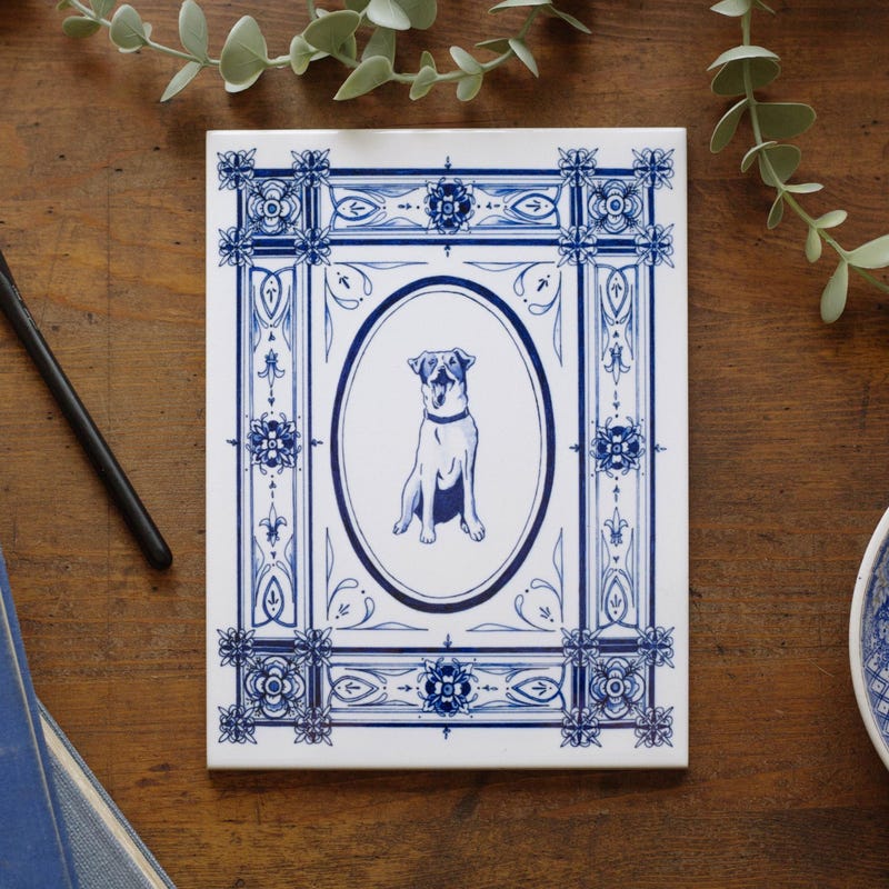 Customized Blue Pet Tile - Etsy