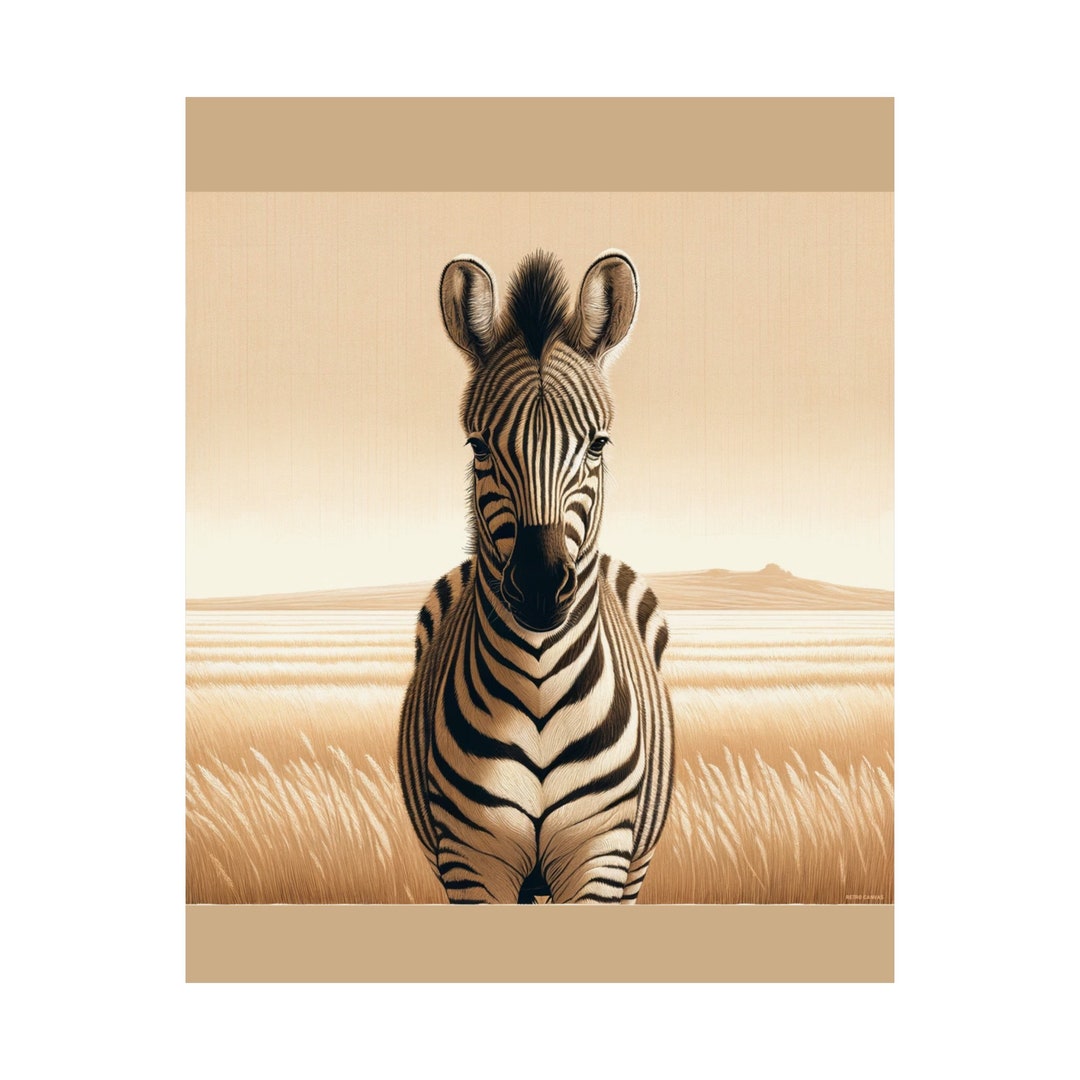 Zebra Poster for Kids Room Nursery Animal Wall Art |tan Poster - Etsy