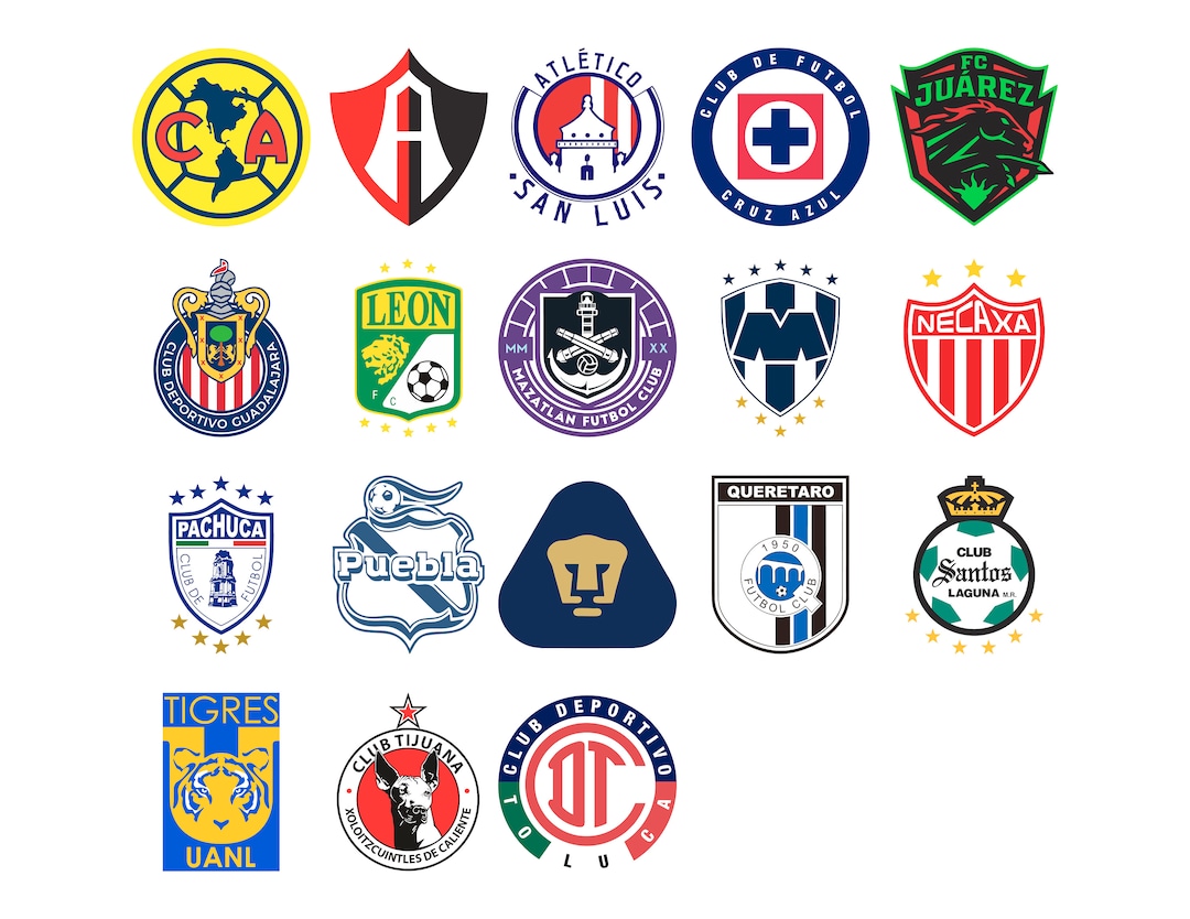LIGA MX Team Logos Digital Download Pdf, Psd, Svg, Cdr - Etsy Australia
