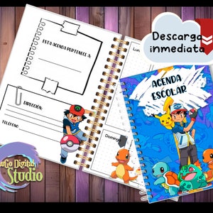 Planner Escolar 2024-2025 Imprimible de Pokémon Descarga Inmediata ...