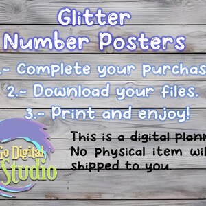 Glitter Number Posters 1-15 | Fun and Educational | Classroom Decor ...