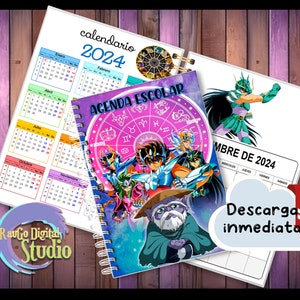 Printable School Planners Set 2024-2025 With Anime Characters Immediate ...