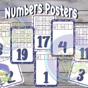 Unicorn Number Posters 1-20 | Learning Numbers Made Fun | Printable ...