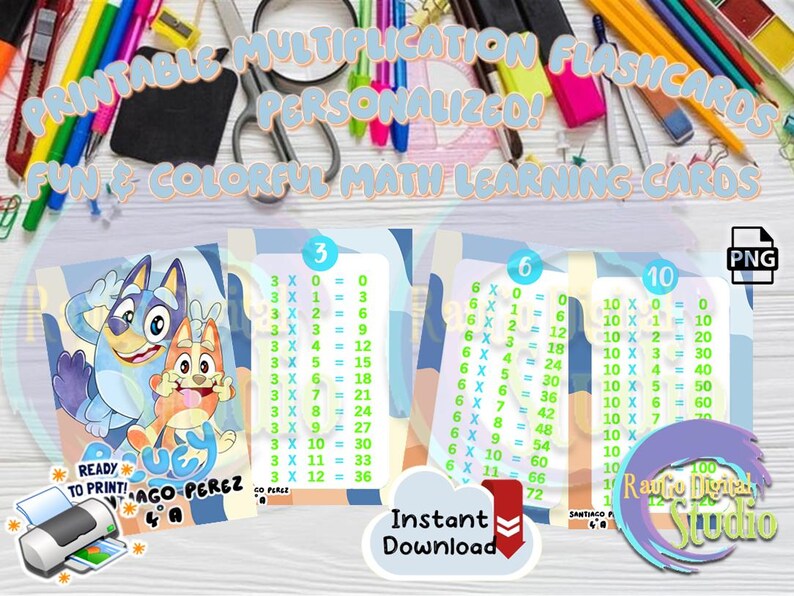 Printable Multiplication Tables | Pop Star Math Flashcards ...