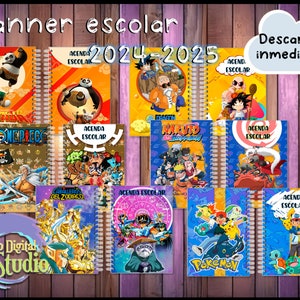 Printable School Planners Set 2024-2025 With Anime Characters Immediate ...