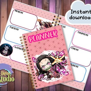Nezuko Perpetual Planner Demon-slayer Anime-inspired Cute Planner ...