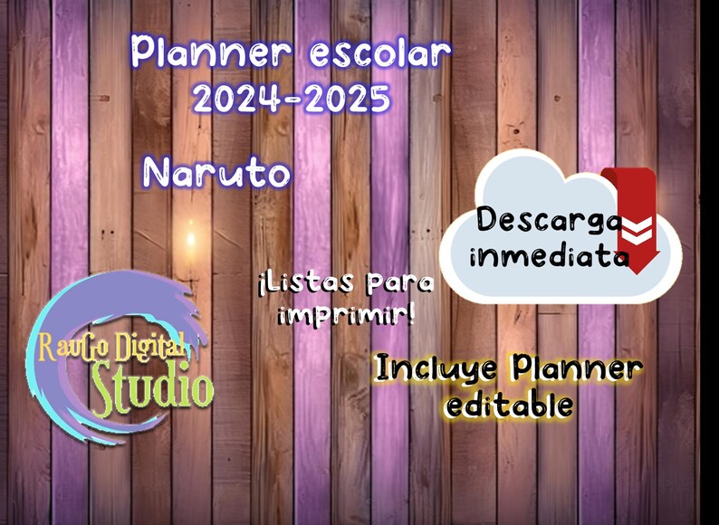 Naruto School Planner 2024-2025 Printable Immediate Download Editable ...