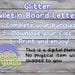 Glitter Bulletin Board Letters | Printable | Classroom Display Letters ...
