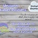 Unicorn Alphabet Poster | Fun ABC Chart for Kids | Digital Download ...