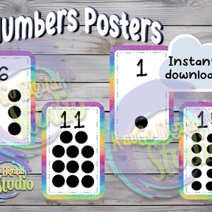 Glitter Number Posters 1-15 | Fun and Educational | Classroom Decor ...