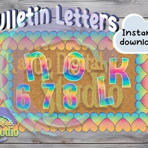 Glitter Bulletin Board Letters | Printable | Classroom Display Letters ...
